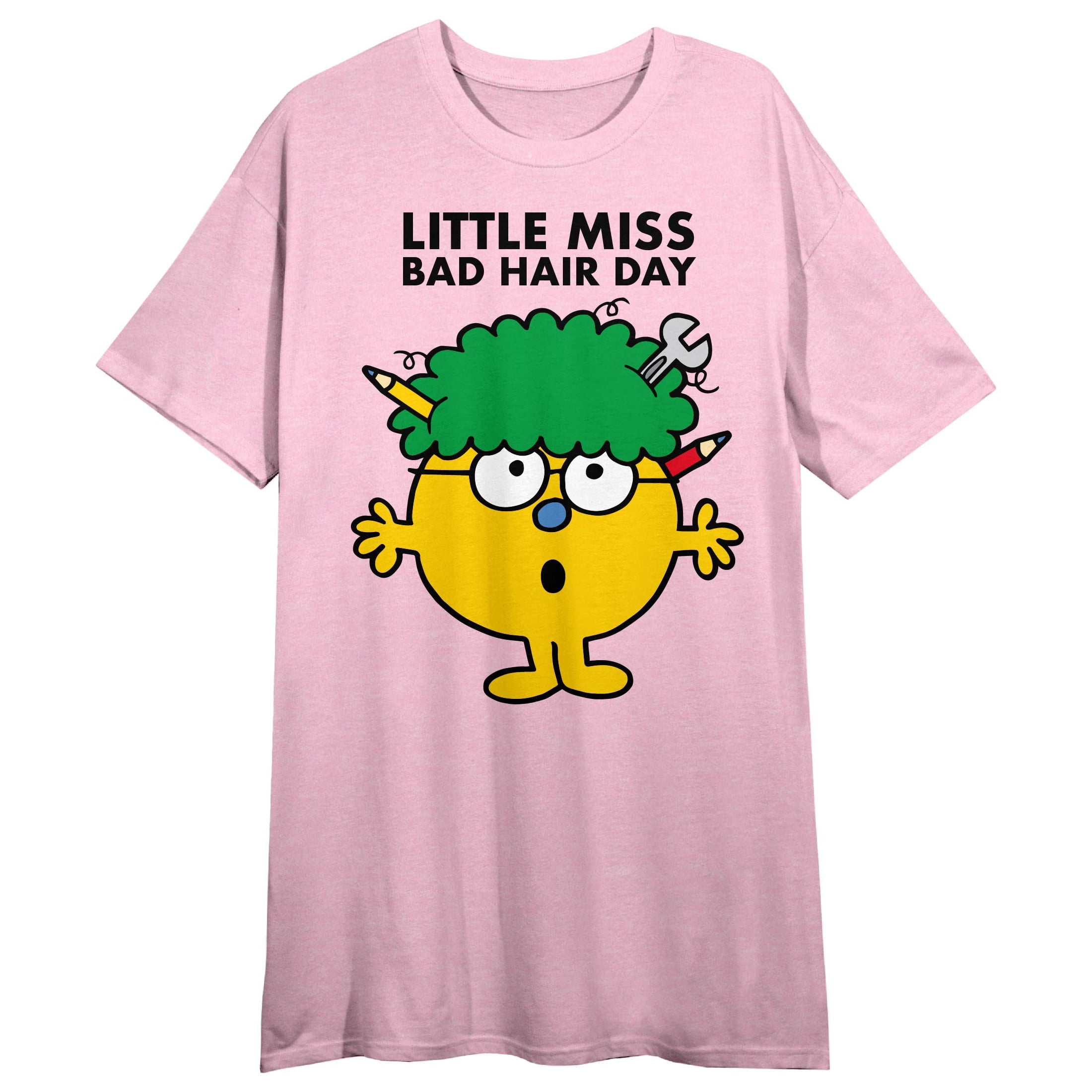 Mr. Men And Little Miss Meme Little Miss Bad Hair Day Crew Neck Short ...