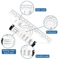 Plastic Parallel Rolling Ruler - Multifunctional Measuring Tool for ...