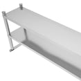 2 Tier 88lbs Stainless Steel Shelving Adjustable Shelf Storage 71*12*23 ...