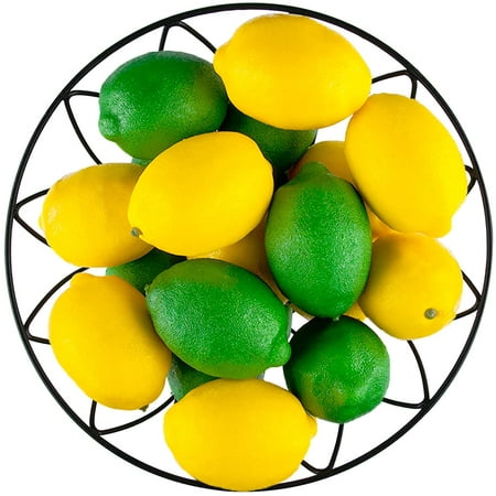 HISRFO 20 PCS Citrons Artificiels et Citrons Verts Faux Citrons De ...