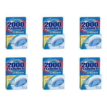 2000 Flushes Continuous Cleaning Action Toilet Bowl Cleaner with Bleach ...
