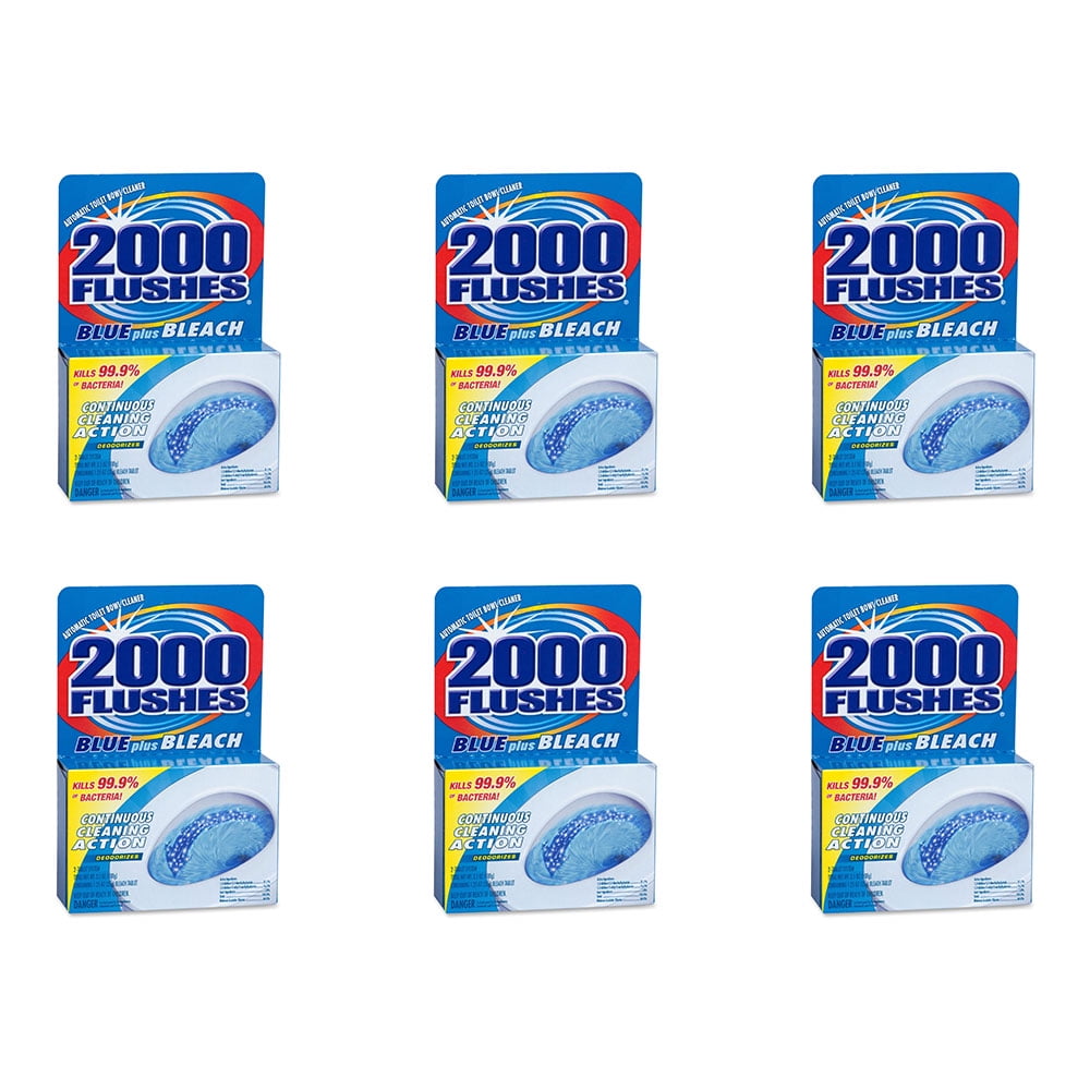 2000 Flushes Continuous Action Chlorine Toilet Bowl Cleaner with Bleach ...