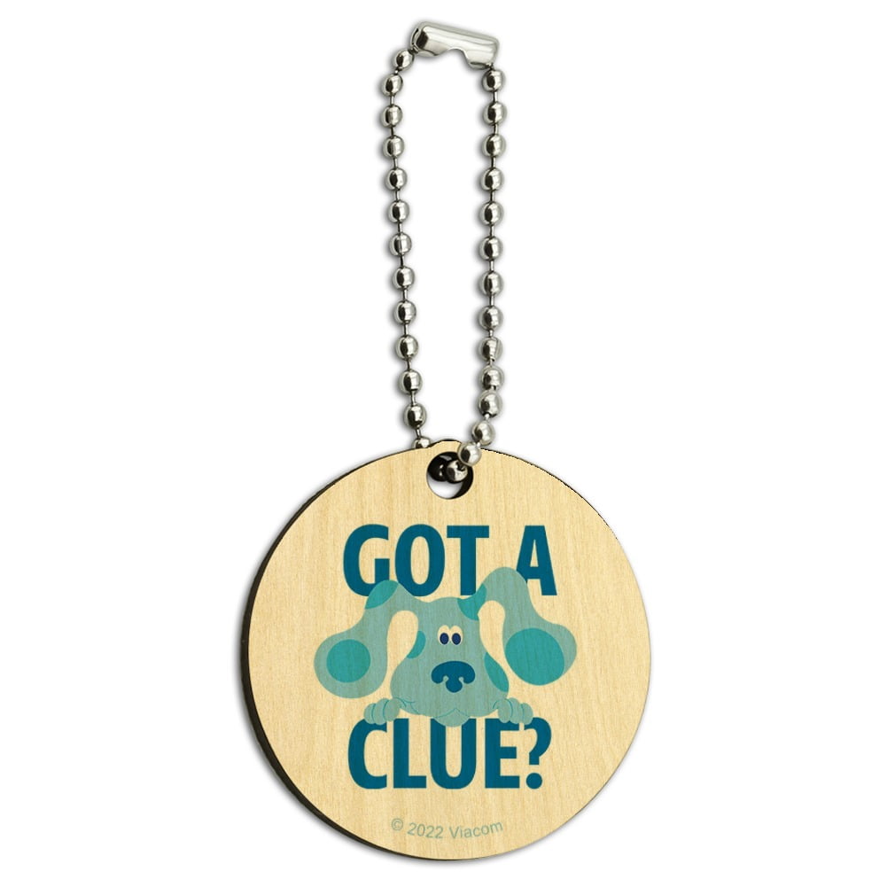 Blue's Clues Got a Clue Wood Wooden Round Keychain Key Chain Ring ...