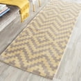 SAFAVIEH Cambridge Adella Geometric Striped Wool Area Rug, Taupe/Gold ...
