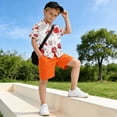 Boys Button-Down Shirt Short Sleeve Shirt Tops for 7-8Y Red Mushrooms ...