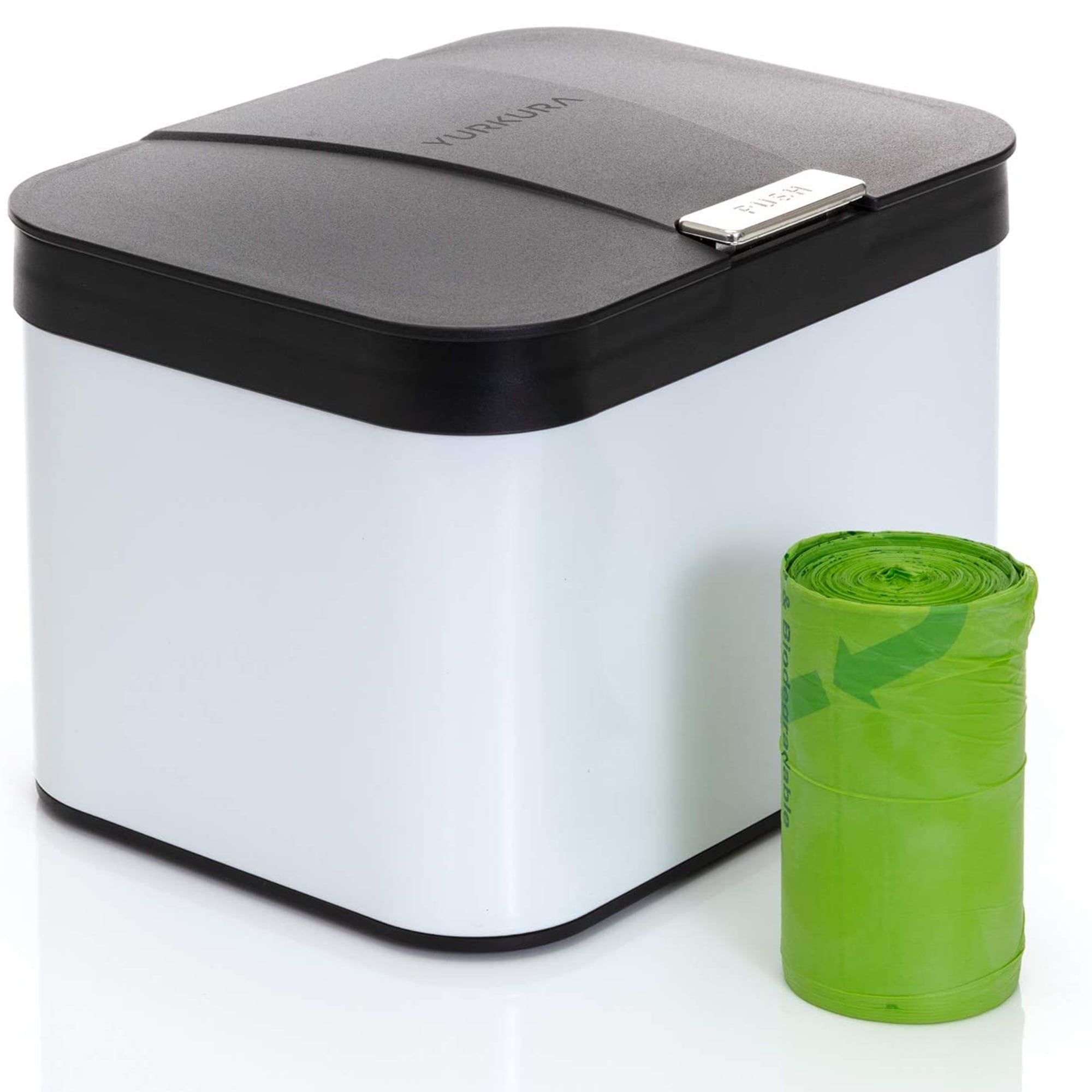 YURKURA Kitchen Compost Bin for Countertop Indoor Food Waste Bucket ...