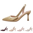 2026 Women's Splicing High Heels Elegant And Sexy Pointed With Party ...