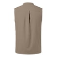 HOOMEUMYMen's Solid Color V-neck Sleeveless T-shirt with Button Classic ...