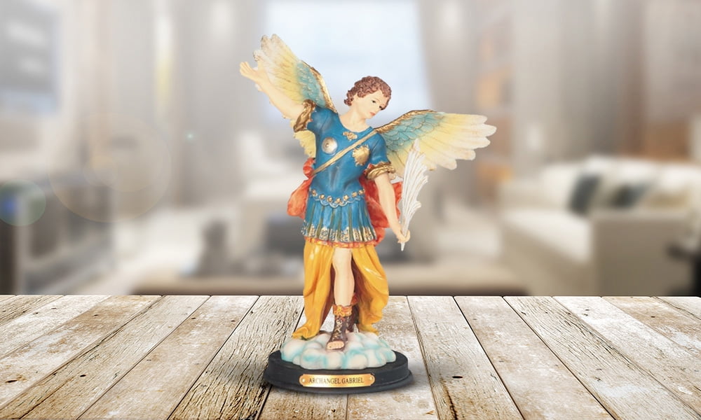 ICE ARMOR 10"H Archangel Gabriel Statue The Messenger Angel Holy ...