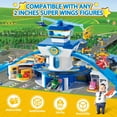 Super Wings World Airport Playset, Includes 2" Transform-a-Bot Jett and ...
