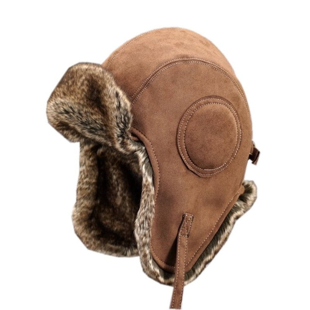HAORUN Men Aviator Trapper Hat Ski Ushanka Russian Cossack Bomber Faux ...