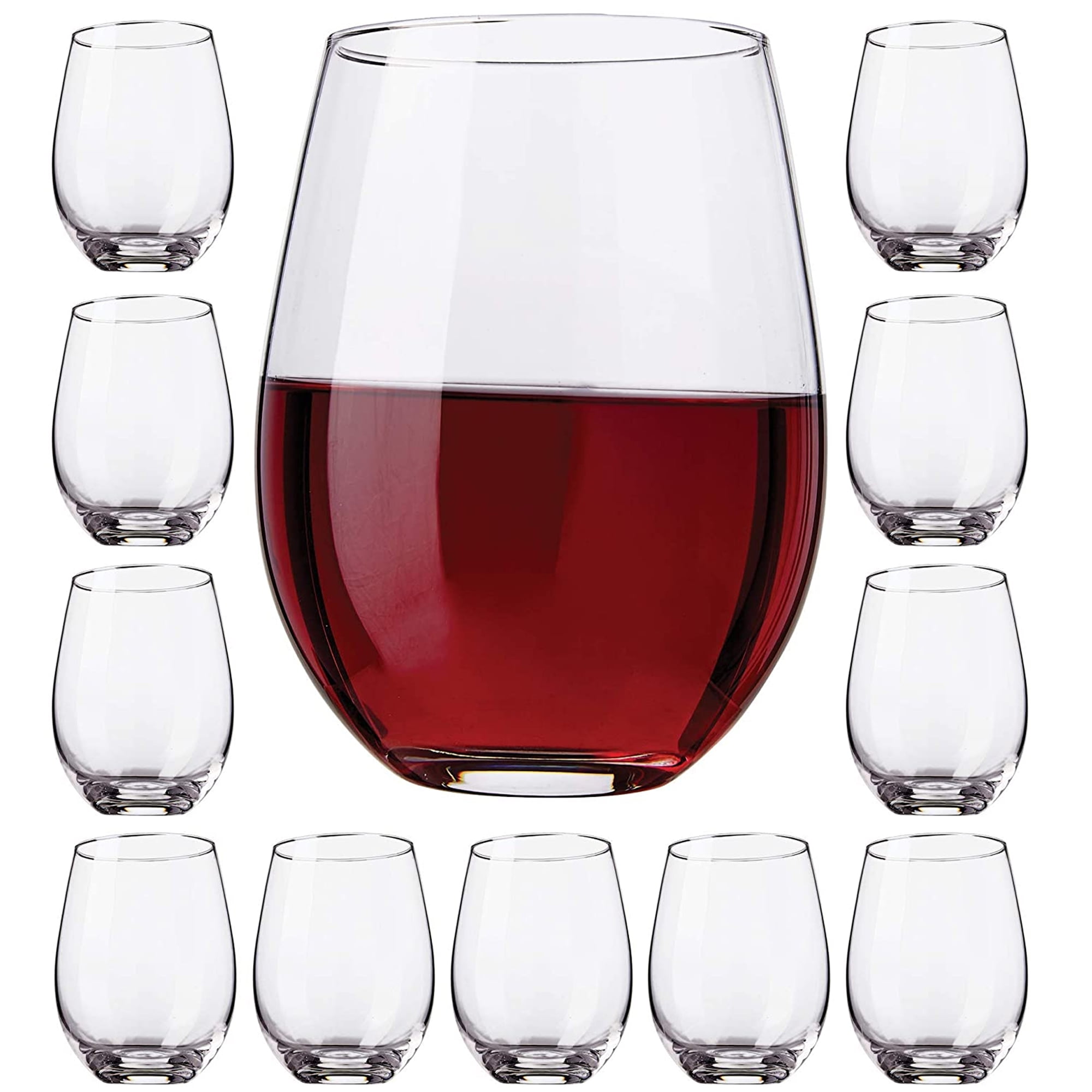 Kitchen Lux Stemless Wine Glass, Drinking Glasses Restaurant Quality ...