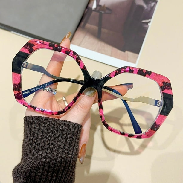 R57426 Trend Colorful Optical Reading Spectacles Ladies Polygon Large ...