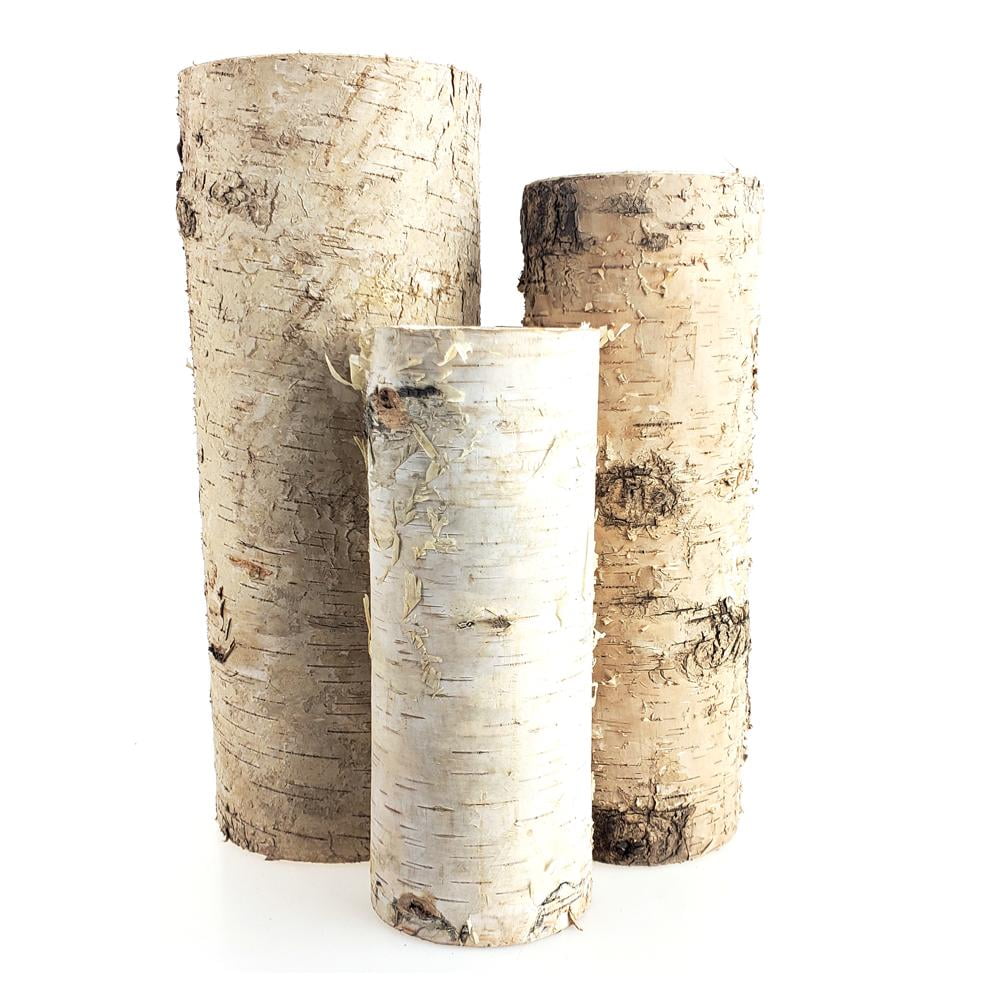 Plastic Birch Wood Vase Containers, 3-Piece - Walmart.com