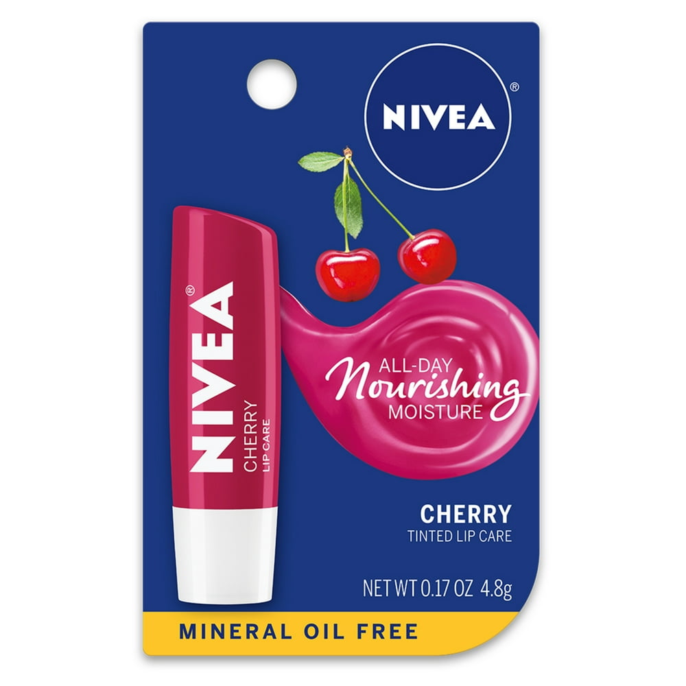 NIVEA Cherry Lip Care 0.17 oz. Carded Pack - Walmart.com - Walmart.com