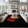Game Theme Large Area Rugs 5x8 ft Red Game Controller Modern Lines ...
