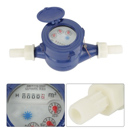 DN15 Water Stream Meter, 15mm Plastic Cold Water Meter Single Water ...