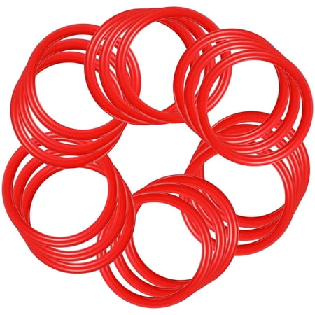 CPDD 48 Pieces Plastic Ring Toss Toy 2.9 Inch Red Ring toss Rings ...