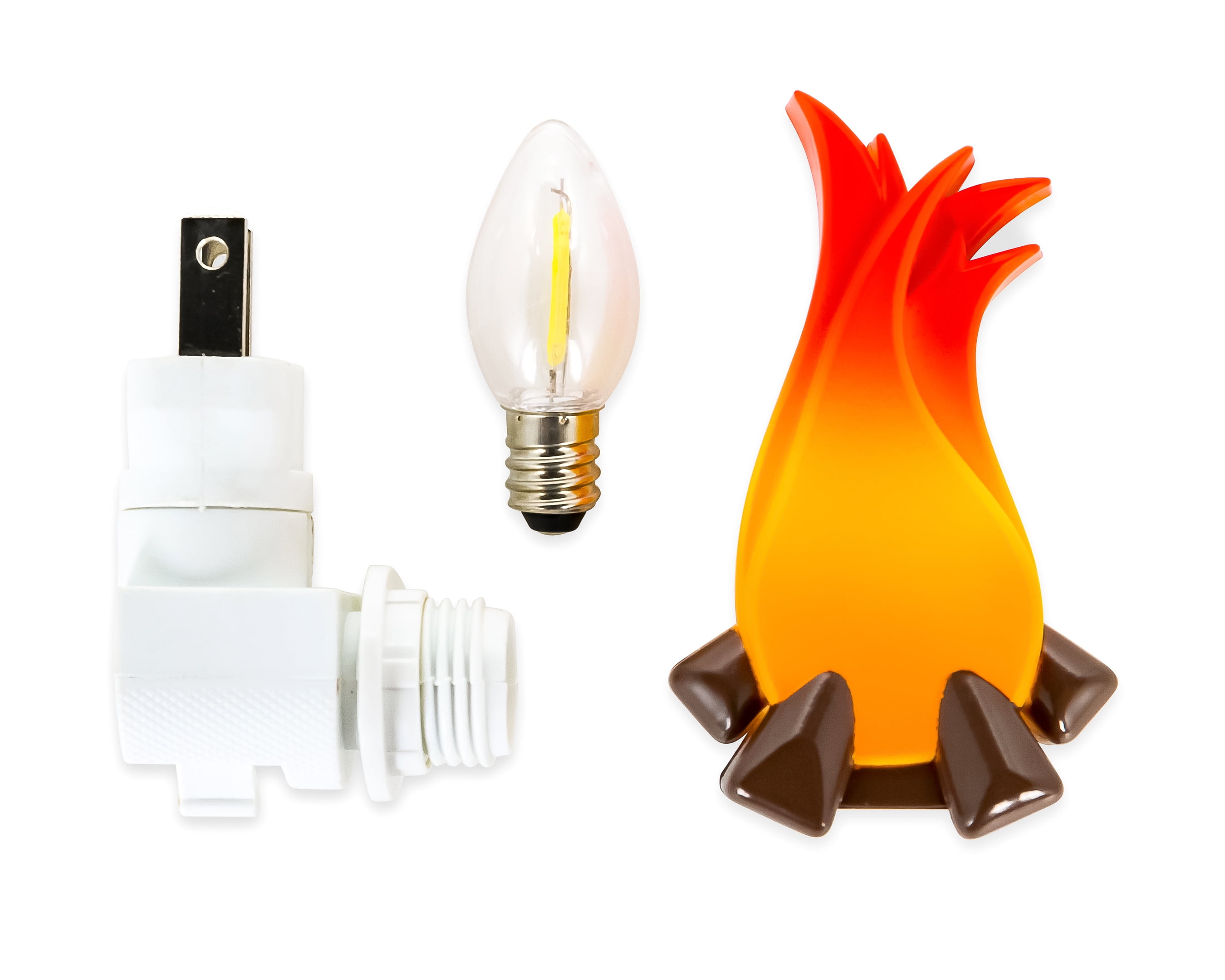 Camco Campfire Nightlight | Energy Efficient 120V LED Bulb | Features a ...