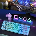 Wired Gaming Keyboard 60% True Mechanical Keyboard Mini Portable 62 ...