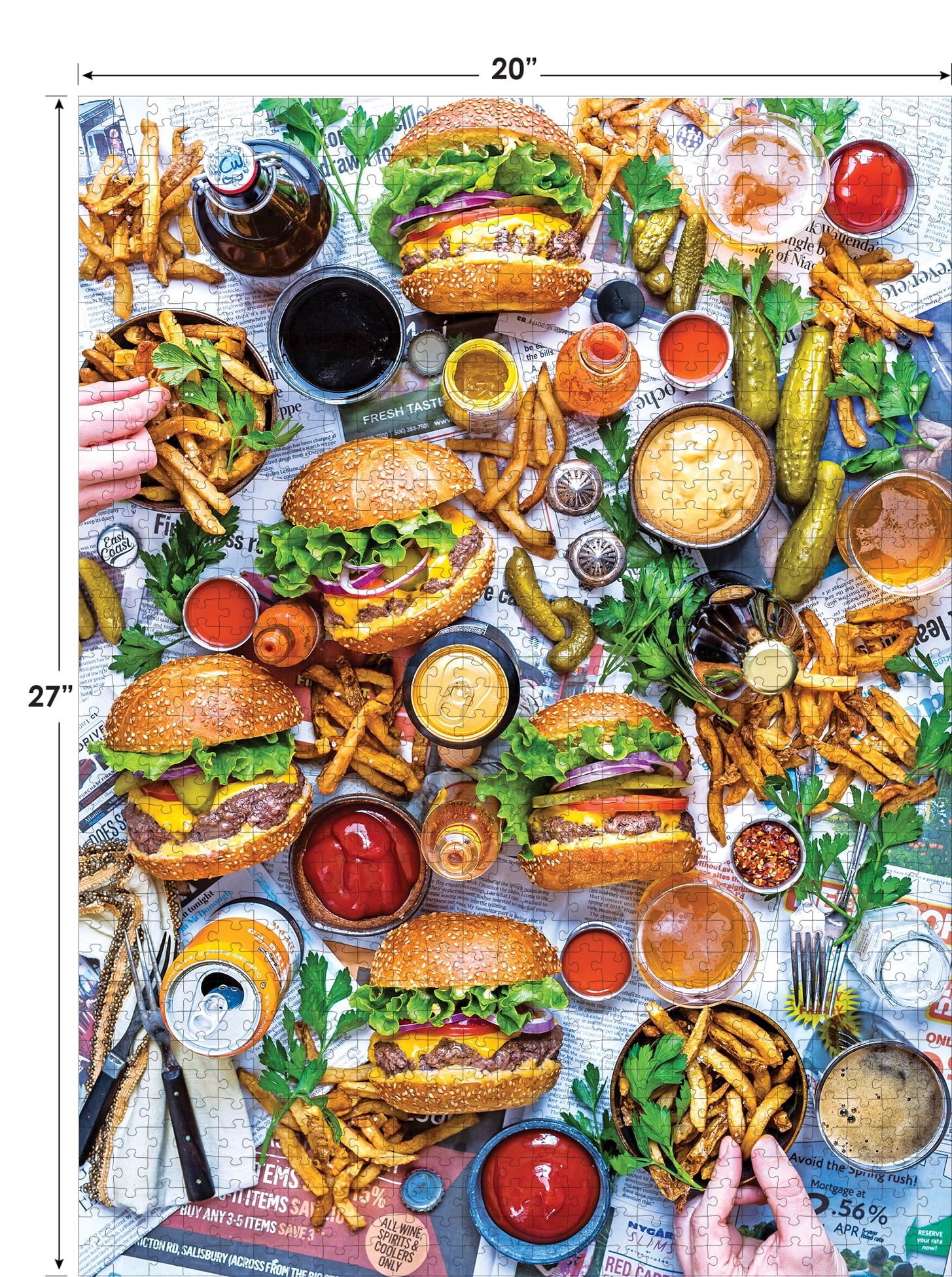 Buy Cra-Z-Art Dennis Prescott 1000 Piece Jigsaw Puzzle - Burger Party ...