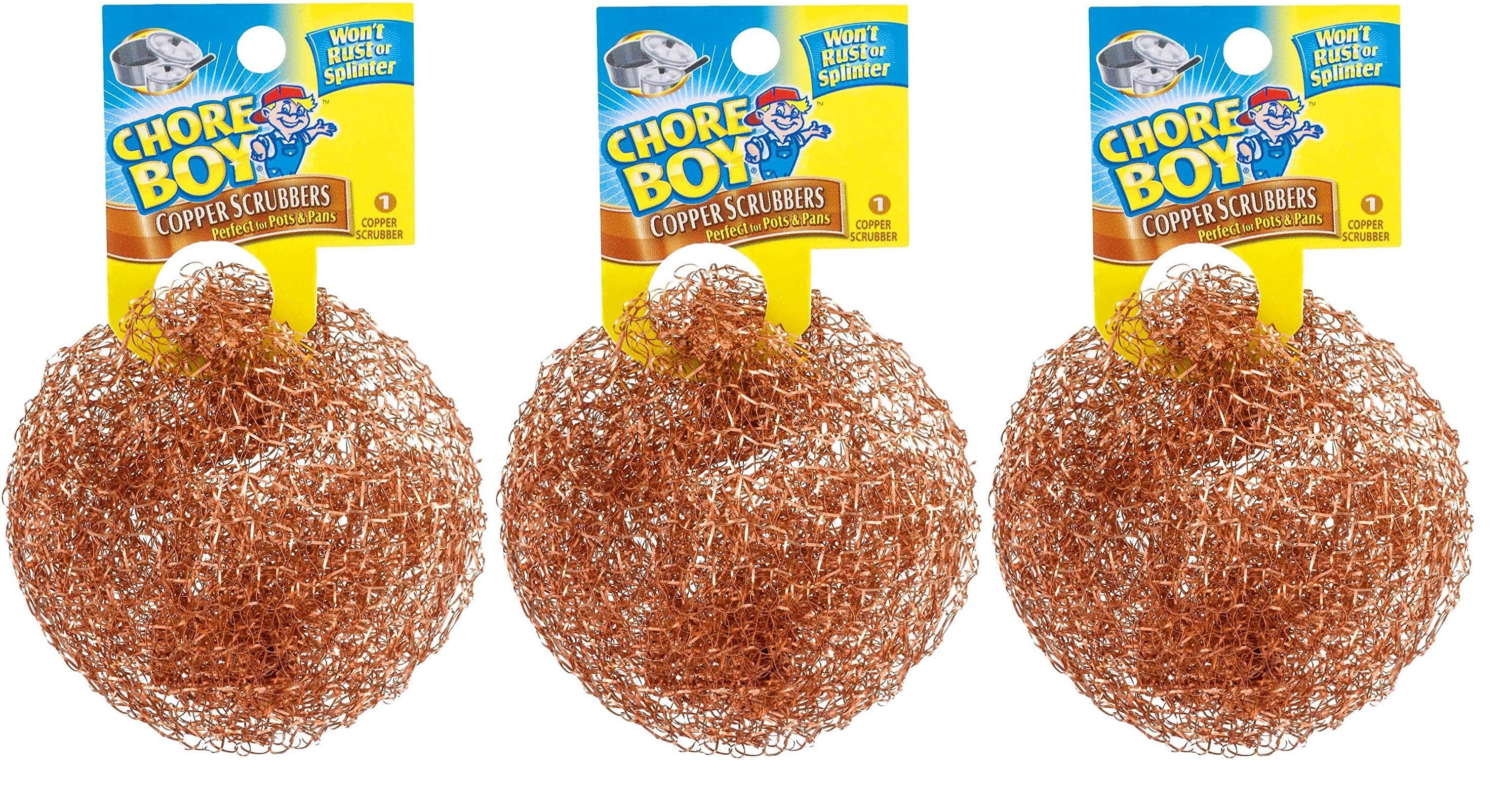 Chore Boy Ultimate Copper Scrubber Scouring Pad, Pure Copper (3-Pack ...