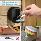 AMIR Key Lock Box, Weatherproof Steel Combination Lockbox, 4-Digit Code ...