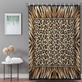 Bathroom Shower Curtain Wildlife Leopard Spots Tiger Print Waterproof ...