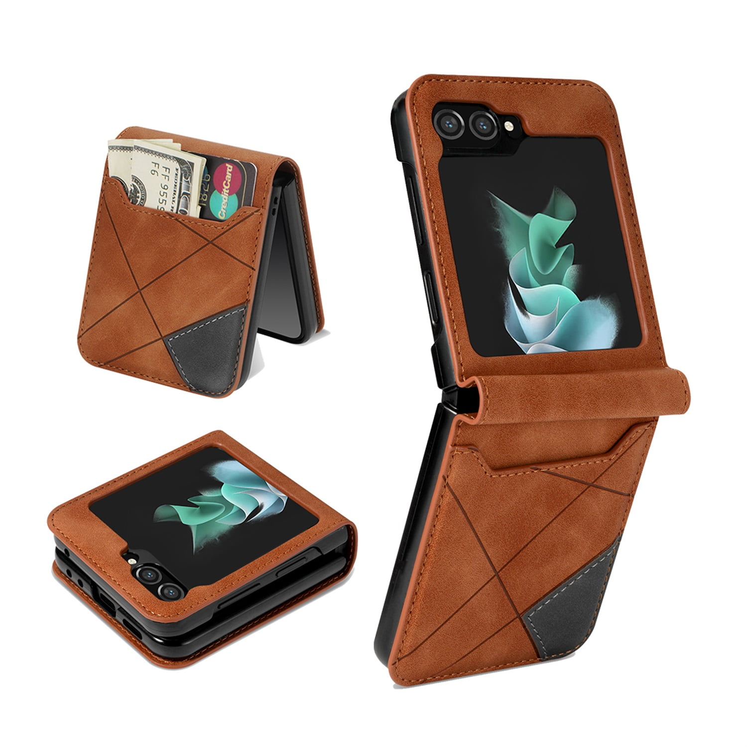 Decase Luxury Leather Case for Samsung Galaxy Z Flip 5,Ultra Slim Phone ...