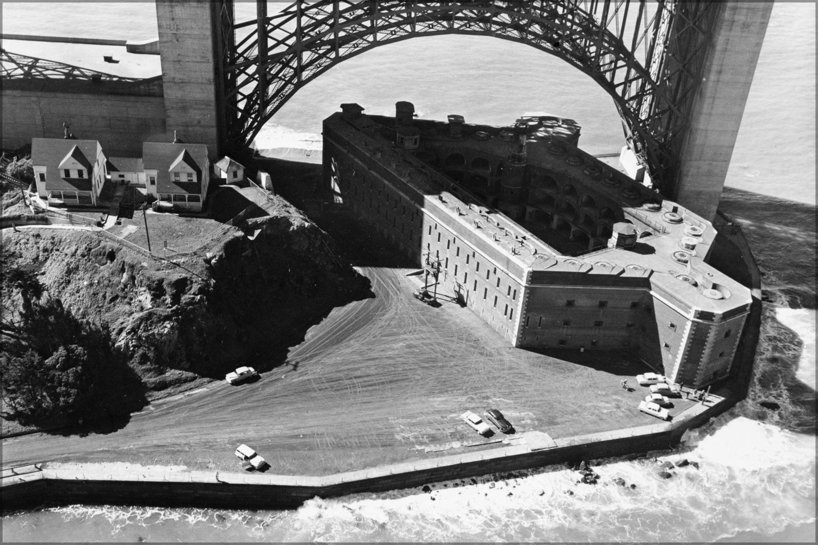 24"x36" Gallery Poster, Aerial view of the northern area of the Fort ...