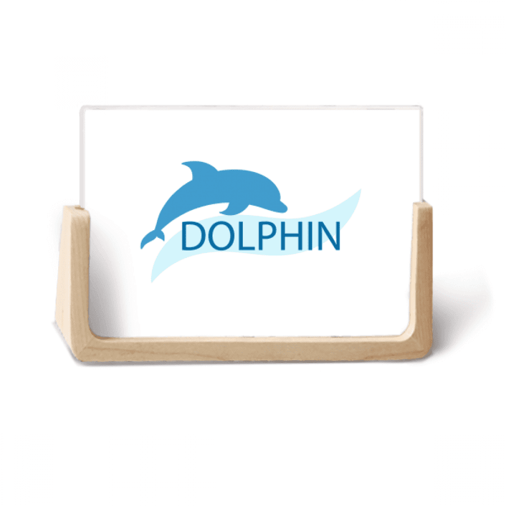 Blue Ocean Docile Dolphin Illustrate Photo Wooden Photo Frame Tabletop ...