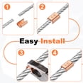 Uxcell 4Pcs Pack Copper C Tap, C-98 C Shape Grounding Connector for 77 ...