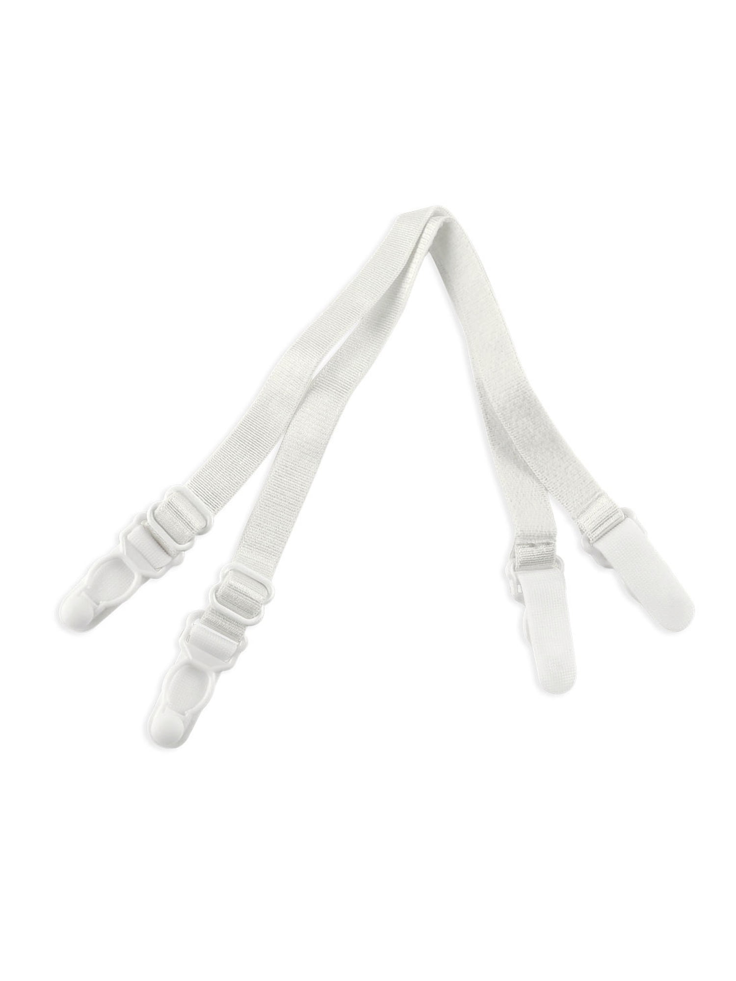 Elastic Non-Slip Bra Shoulder Strap Clips Holder For Women White-2 ...