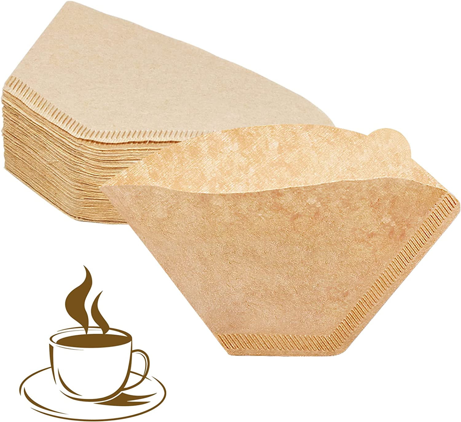 Cone Coffee Filter,Coffee Filter Paper 40 Count Natural Unbleached ...
