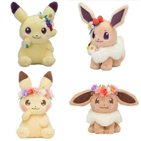 Pokemon Spring Festival Easter Wreath Pikachu Eevee Soft Stuffed Animal ...