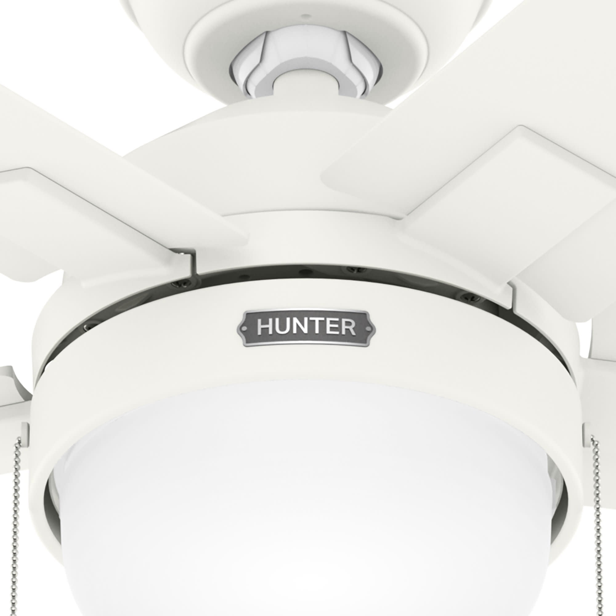 Buy Hunter 52 inch Zeal Matte Black Ceiling Fan with LED Light Kit and ...