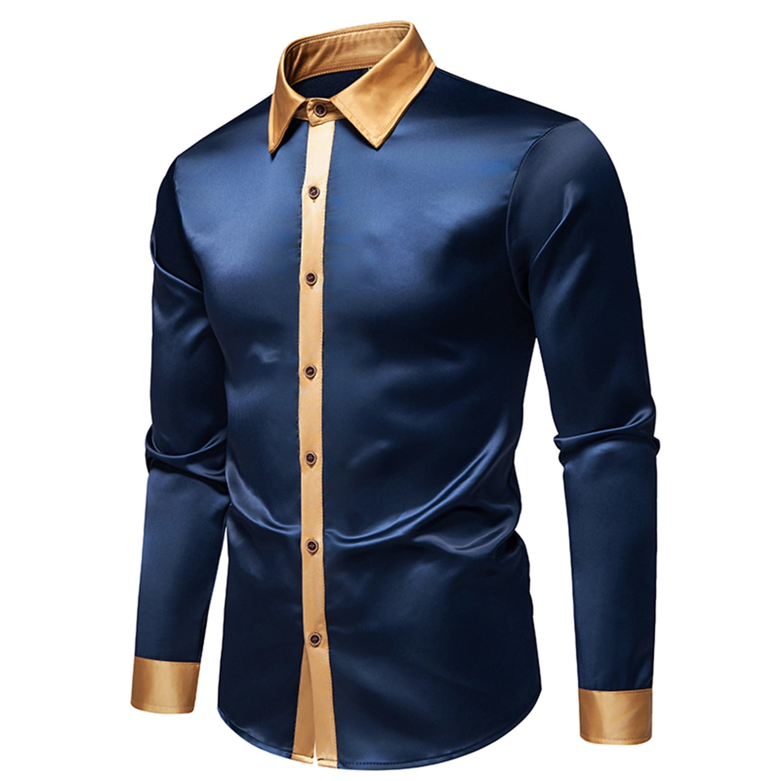 Click here for Styesk Mens Shirts Men Casual Fashion Patchwork Bu... prices