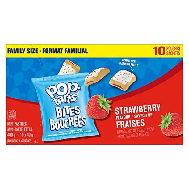 Kellogg's Pop-Tarts Bites Mini Pastries Strawberry Flavour, Family Size ...