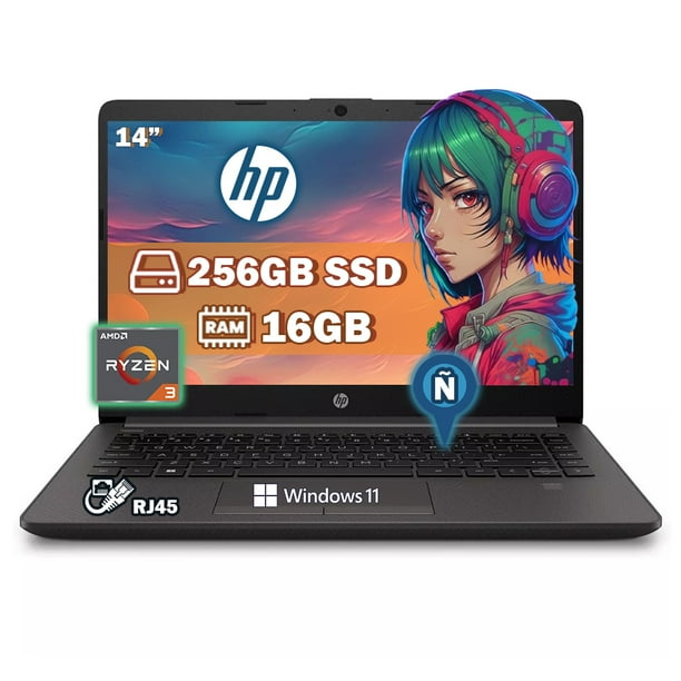 Laptop HP 245 G9 AMD Ryzen 3-3250U 256GB 16GB Ram HP Ensamble | Walmart ...