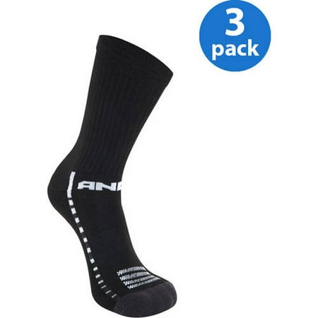 AND1 - Men's Crew 3 Pack Socks - Walmart.com