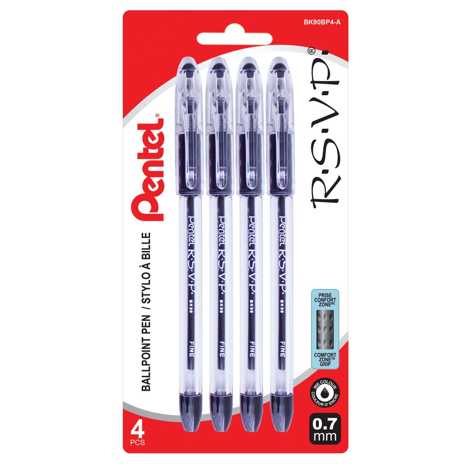 Pentel R.S.V.P. Black Ballpoint Pen 0.7mm - Walmart.ca