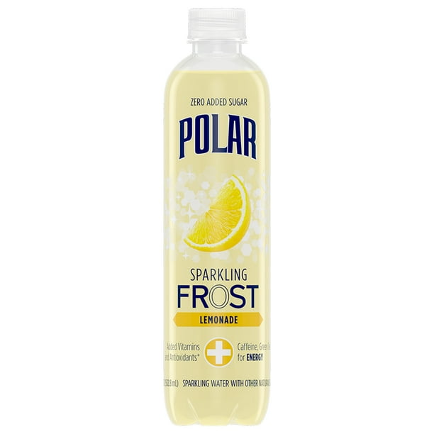 Polar Sparkling Frost Water, Lemonade, 17 oz - Walmart.com