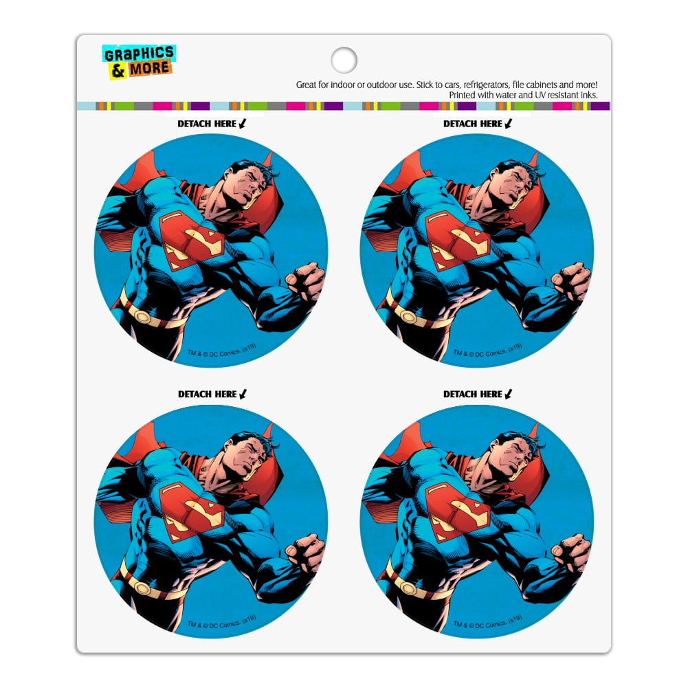 Superman Character Refrigerator Fridge Locker Vinyl Circle Magnet Set ...