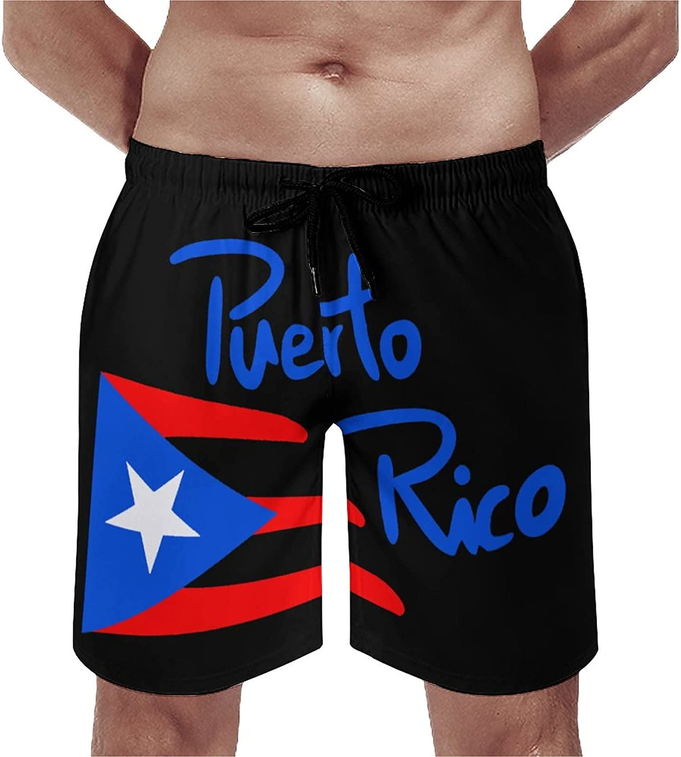 Men's Flag of Puerto Rico Swim Trunks Quick Dry Swim Shorts Bathing ...