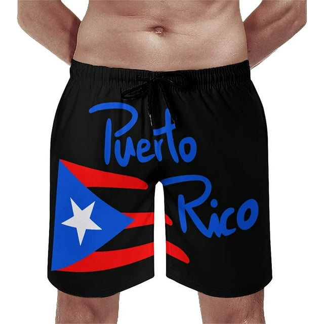 Men's Flag of Puerto Rico Swim Trunks Quick Dry Swim Shorts Bathing ...