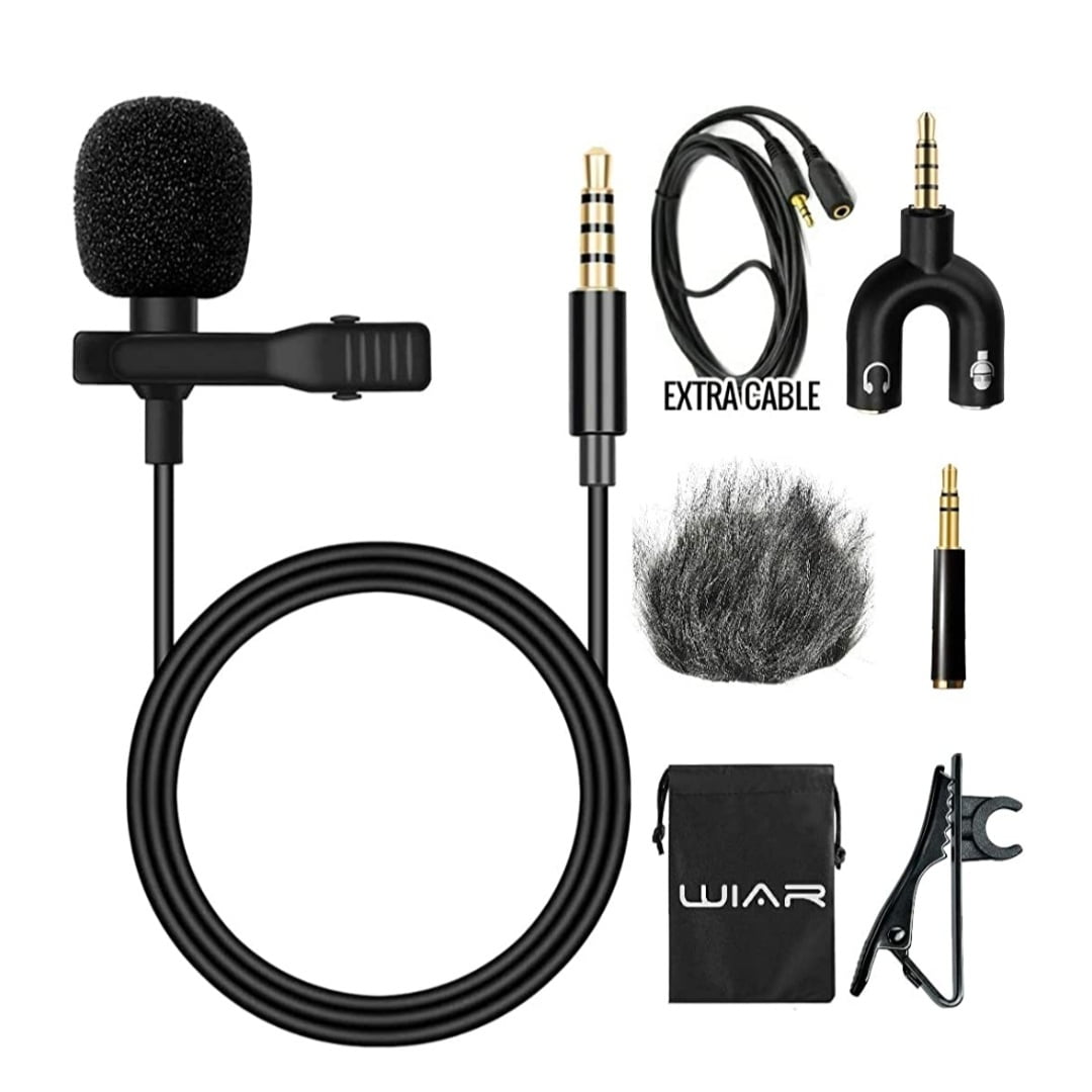 Micrófono Solapa Lavalier WIAR Universal para celular Android y iPhone ...