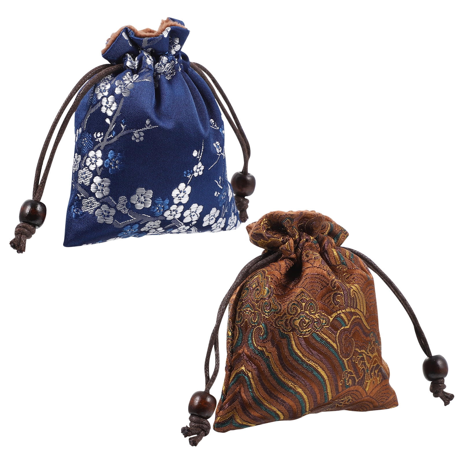 2pcs Chinese Style Cloth Bags Portable Gift Bags Drawstring Bags ...