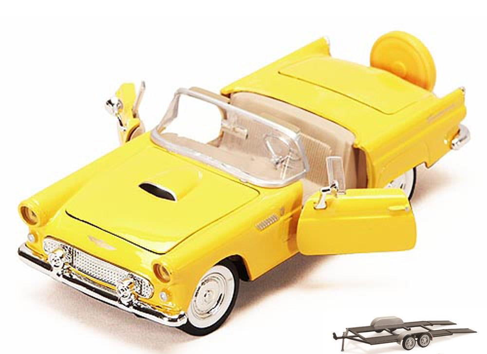 Diecast Car & Trailer Package - 1956 Ford Thunderbird Convertible ...