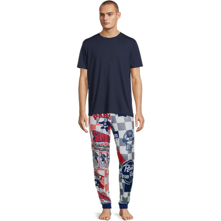 Pabst Blue Ribbon Men's and Big Men's Jogger Sleep Pants, Up Pabst Blue Ribbon Men's and Big Men's Jogger Sleep Pants, Up