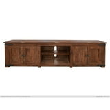 Umey 93 Inch TV Media Entertainment Console - Parota Wood - Rustic ...